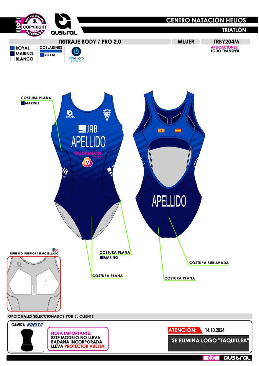 Tritraje body PRO 2.0 - Royal